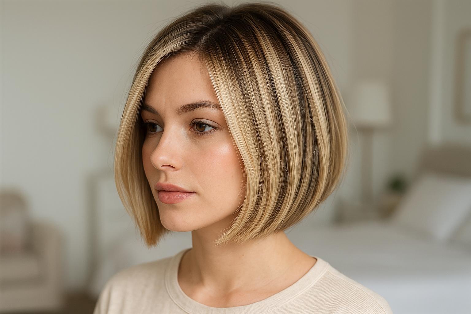8 Modernos Cortes de Pelo Bob con Mechas Rubias Que Te Harán Lucir Genial